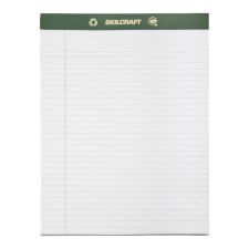 SKILCRAFT 80% Recycled Chlorine-Free Writing Pads, Letter Size, 8 1/2 ...