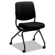 HON Perpetual Series Mobile Nesting Chair, Black Upholstery ...