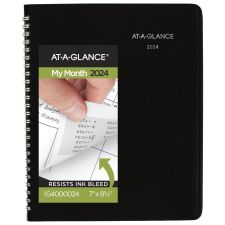 2024 AT-A-GLANCE DayMinder Monthly Planner, 7" x 8-3/4", Black, January ...