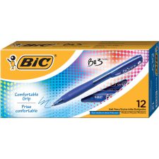 BIC BU3 Grip Retractable Ballpoint Pens, Medium Point, 1.0 mm, Clear ...