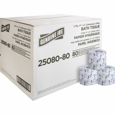Genuine Joe Embossed Roll Bath Tissue | OfficeSupply.com