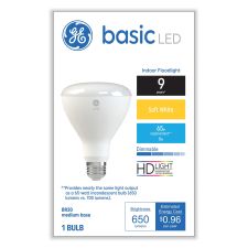 GE Basic LED Dimmable Indoor Flood Light Bulbs, BR30, 8 W, Soft White ...