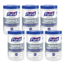 PURELL Professional Surface Disinfecting Wipes, 1-Ply, 7 x 8, Fresh ...