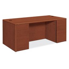 HON 10700 Series Double Pedestal Desk with Full-Height Pedestals, 72" x ...