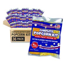 Great Western Products Premium America Popcorn, Butter, 8 oz Pack, 36 ...