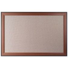 Quartet Fabric Board with Cherry Frame | OfficeSupply.com