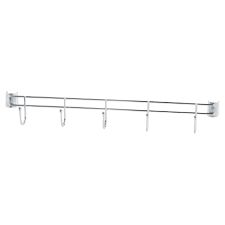 Alera Hook Bars For Wire Shelving, 5 Hooks, 24"D, Silver, Set Of 2 Bars ...