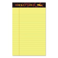 TOPS Docket Gold Ruled Perforated Pads, Narrow Rule, 50 Canary-Yellow 5 ...