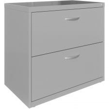 NuSparc 30"W Lateral File 2-Drawer w/ Arc Pull, Silver, 1 Each ...