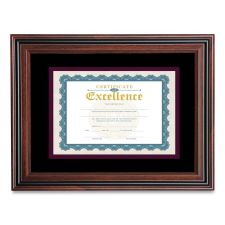 Victory Light Document Frame with Mat, 11 x 14, Rosewood/Black ...