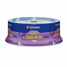 Verbatim DVD+R DL 8.5GB 8X with Branded Surface - 15pk Spindle ...