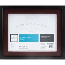 Photo/Document Frame, Gallery, 11" x 14" With Mat, Black/Brown ...