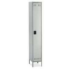 Safco Single-Tier Two-Tone Locker With Legs, 78"H x 18"W x 12"D, Gray ...
