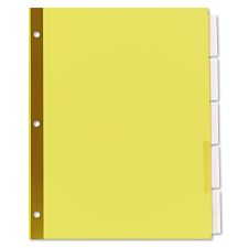 Universal Deluxe Extended Insertable Tab Indexes, 5-Tab, 11 x 8.5, Buff ...