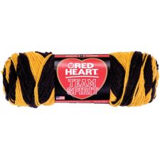 Red Heart Team Spirit Yarn - Gold/Black | OfficeSupply.com