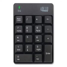 Adesso WKB6010UB Wireless 18-Key Numeric USB Keypad, Black ...