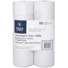 Business Source 1-Ply 155' Adding Machine Paper Rolls, 31826 ...