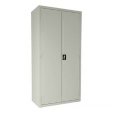 Lorell Steel Locking Janitorial Storage Cabinet, Light Gray ...