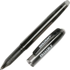 SKILCRAFT Erasable Gel Stick Pens, 0.5 mm, Translucent Barrel, Black ...