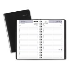 AT-A-GLANCE DayMinder Daily Appointment Book, 8.5 x 5.5, Black Cover ...