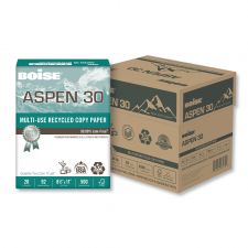 Boise ASPEN 30 Multi-Use Recycled Paper, 92 Bright, 20lb, 8.5 x 11 ...