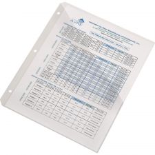 SKILCRAFT 3-ring Slash Pocket Clear File Jackets - Letter - 8 1/2" x 11 ...