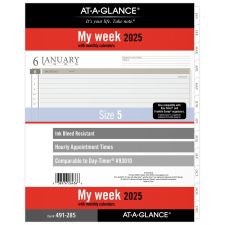 2025 AT-A-GLANCE Weekly Planner Refill, 8-1/2" x 11”, Traditional ...