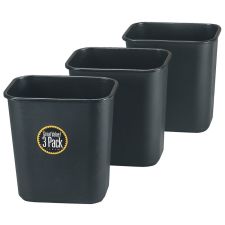 Rubbermaid Rectangular Plastic Trash Can, 7 Gallons, 15"H x 14-1/2"W x ...