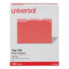 Universal Deluxe Colored Top Tab File Folders, 1/3-Cut Tabs: Assorted ...
