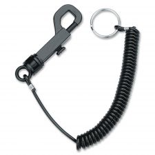 SteelMaster Snap Hook Security Clip with 3 ft. Cord, Plastic, Black ...