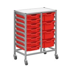 Dynamis Double Cart Set 23 Silver (44) with 3" 2 Braked Casters ...