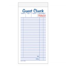 Adams Carbonless Guest Check Pad, 2-Part, 6 7/8" x 3 3/8", White, 50 ...