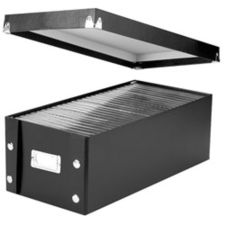 Snap N Store CD/DVD Storage Box, 15 3/4" x 7 5/8" x 5 1/2", Black ...