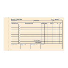 Rediform Daily Time Clock Card Pads, For Daily Time/2-Page, 4.25" x 7 ...