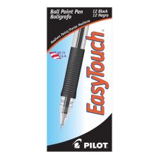 Pilot EasyTouch Ballpoint Pens, Medium Point, 1.0 mm, Clear Barrel ...