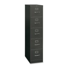 HON 26-1/2"D Vertical 5-Drawer File Cabinet With Lock, Charcoal ...