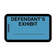 Tabbies Defendant's Exhibit Legal File Labels, 58093, 1 5/8"W x 1"L ...