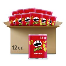 Pringles Potato Chips, Original, 1.3 oz Can, 12/Box | OfficeSupply.com