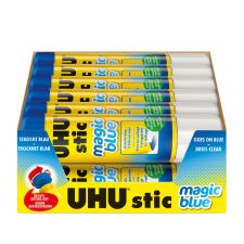 Saunders UHU stic Color Glue Sticks, 1.41 Oz, Blue, Box Of 12 ...