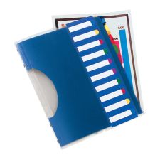 Pendaflex Poly Desk Organizer, 10 Tabs, Blue | OfficeSupply.com
