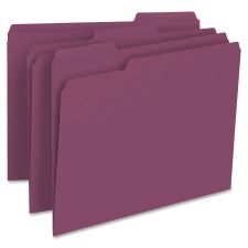 Smead 1/3-Cut Color Top-Tab File Folders, Letter Size, Maroon, Box Of ...