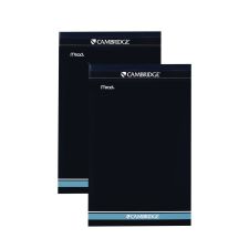 Cambridge Notepad, Wide/Legal Rule, Black Cover, 70 Yellow 5 x 8 Sheets ...