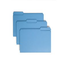 Smead Color File Folders, Letter Size, 1/3 Cut, Blue, Box Of 100 (12043 ...