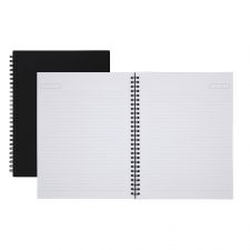 Wirebound Business Notebook, Hard Back Cover, 7-1/4" x 9-1/2", Narrow ...