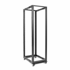 SolidRack 42U Adjustable Depth Open Frame 4 Post Rack w/ Casters ...