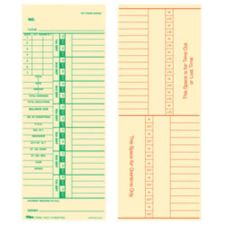 TOPS Time Cards (Replaces Original Card 10-800762), Numbered Days, 2 ...