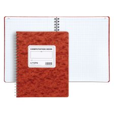 TOPS Computation Notebook, 9 1/2" x 11 3/4", Quad Ruled, Ivory Paper ...