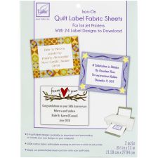 June Tailor Iron-On Ink Jet Quilt Label Fabric Sheets 2/Pkg ...