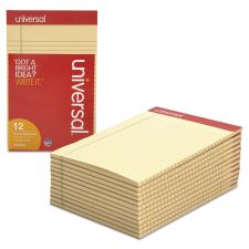 Universal Color Perforated Notepads, 5" x 8", Narrow Ruled, 100 Pages ...
