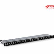 TRENDnet 24-Port CAT6A Shielded Half-U Patch Panel, 10G Ready, Half The ...